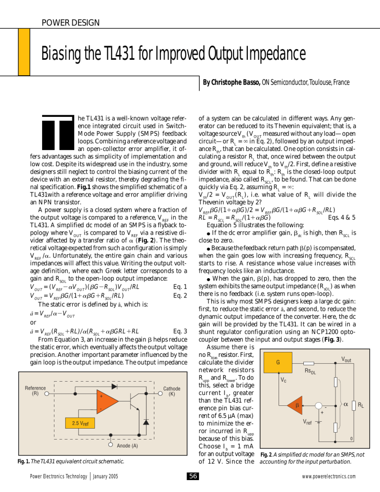 Biasing TL431 for Improved SMPS Output Impedance | Power Design