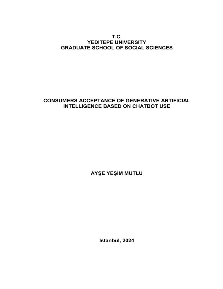 Consumer Acceptance of Generative AI Chatbots