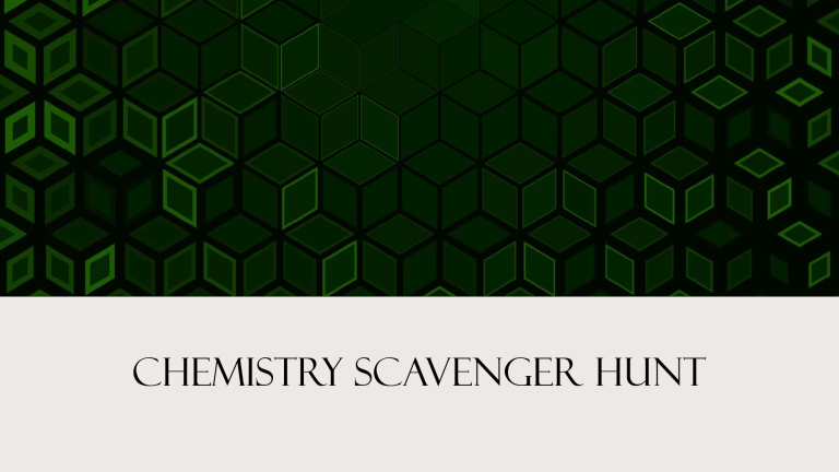 Chemistry Scavenger Hunt: Find Real-World Examples!