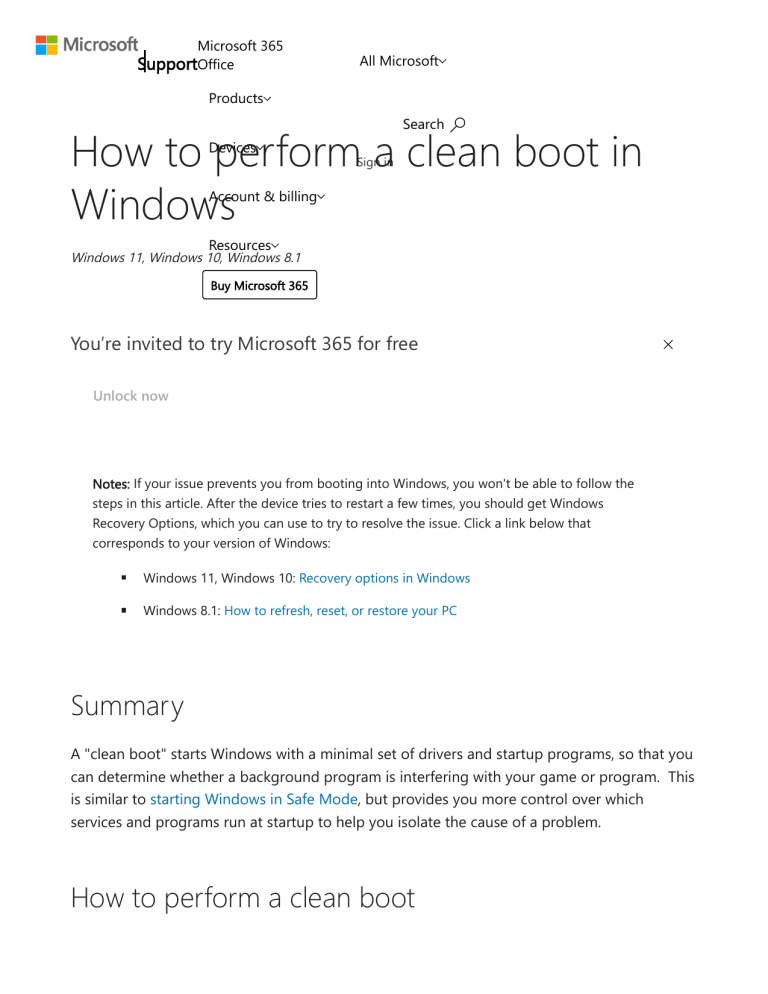 Clean Boot Windows: How-to Guide