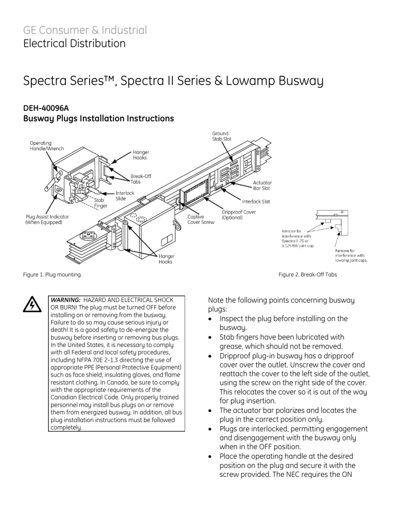 Busway Plug Installation: Spectra Series Instructions
