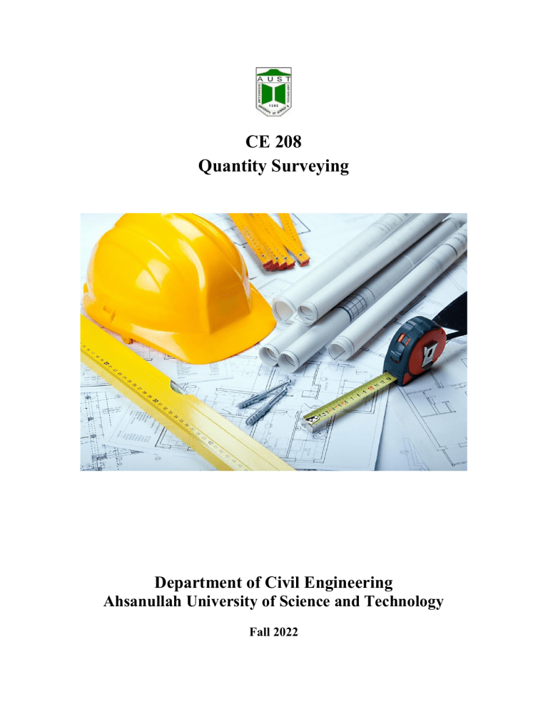 Quantity Surveying Lab Manual - Civil Engineering