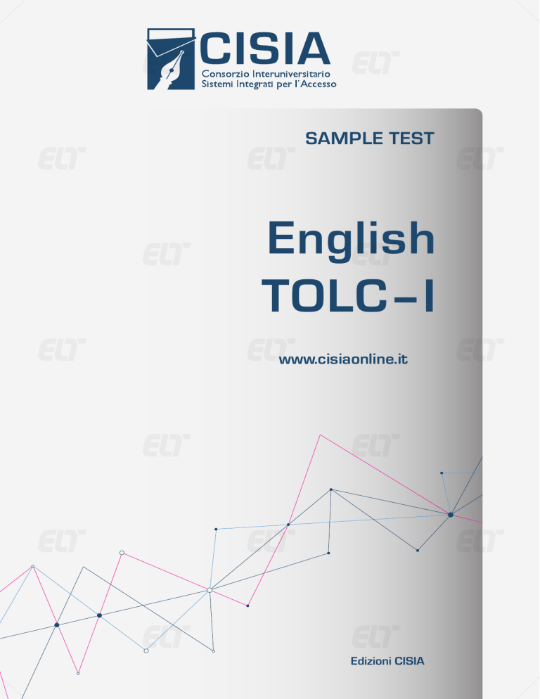 TOLC-I Sample Test: Mathematics, Logic, Science, Reading