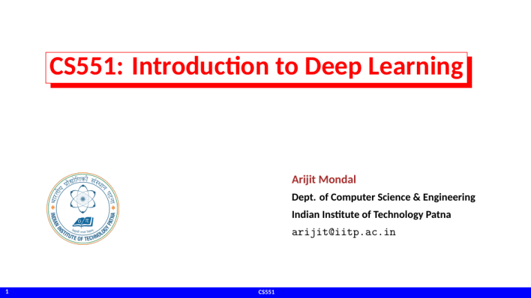 Deep Learning Introduction: Course Overview & Applications