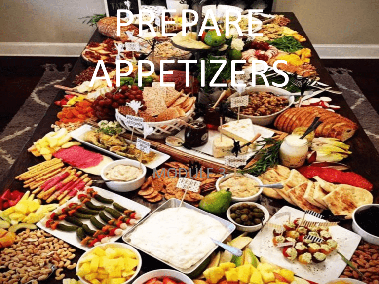 Appetizers: Types, Tools, and Nutritional Value
