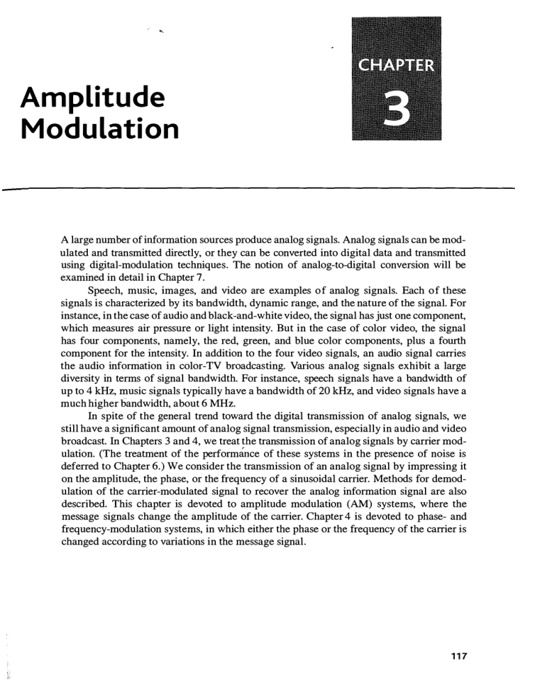 Amplitude Modulation: Textbook Chapter