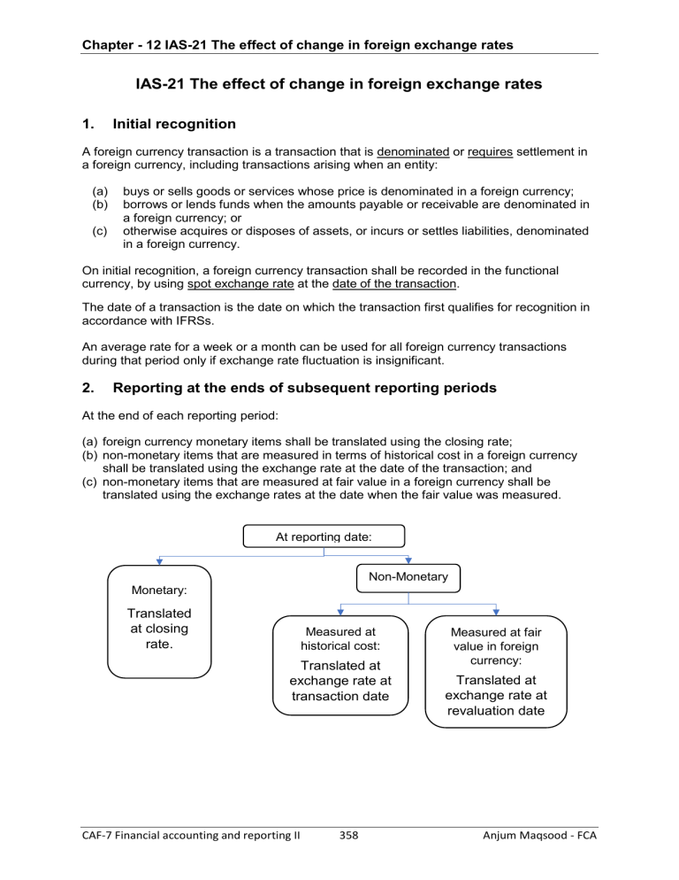 IAS-21: Foreign Exchange Rate Effects - Accounting Guide
