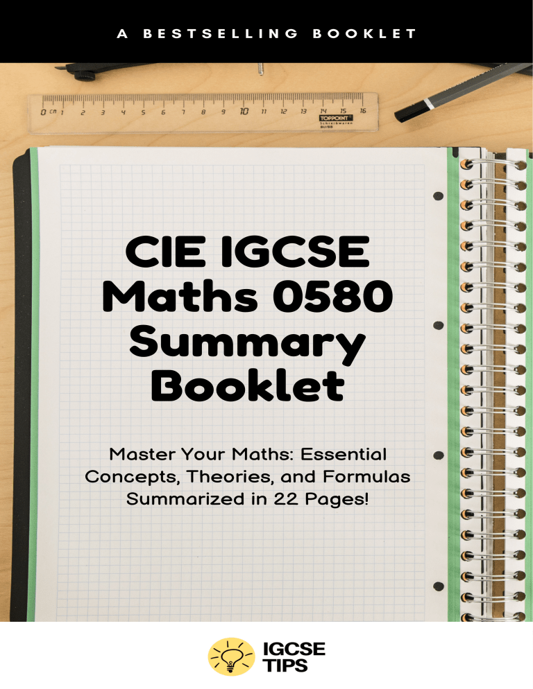 IGCSE Maths 0580 Summary Booklet: Essential Concepts & Formulas