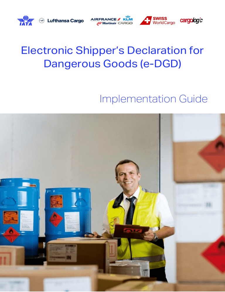 e-DGD Implementation Guide: Dangerous Goods Declaration