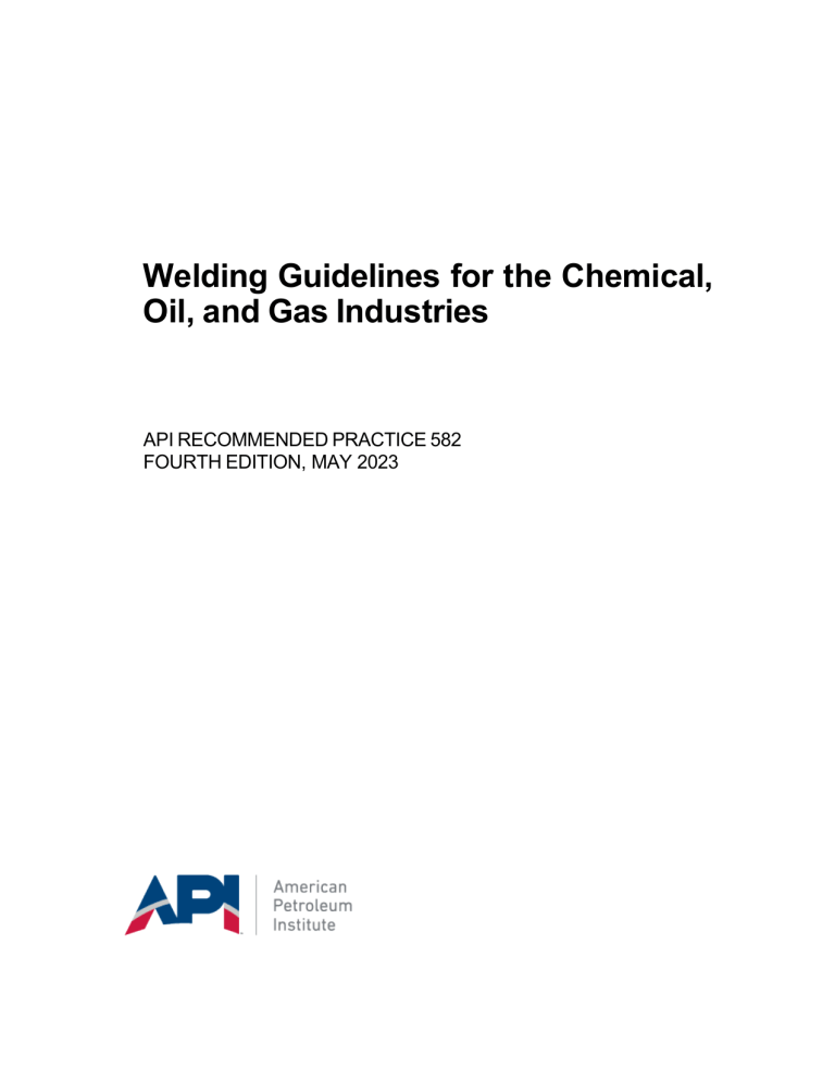 Api RP 582-2023
