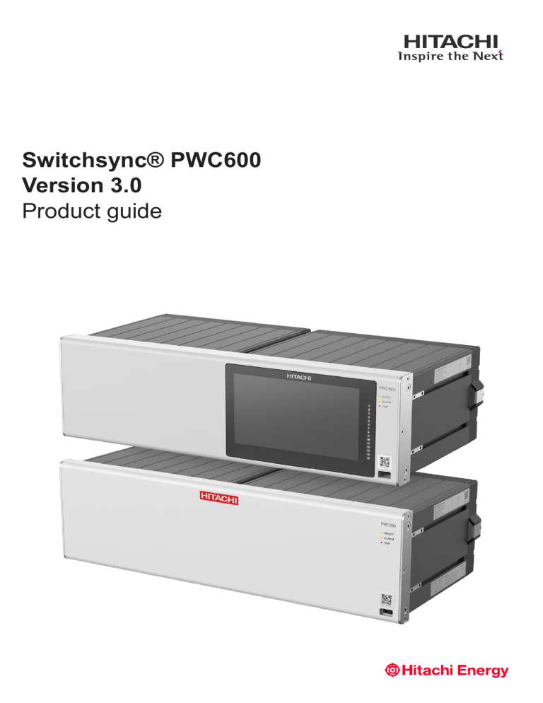 Switchsync PWC600 Product Guide Version 3.0