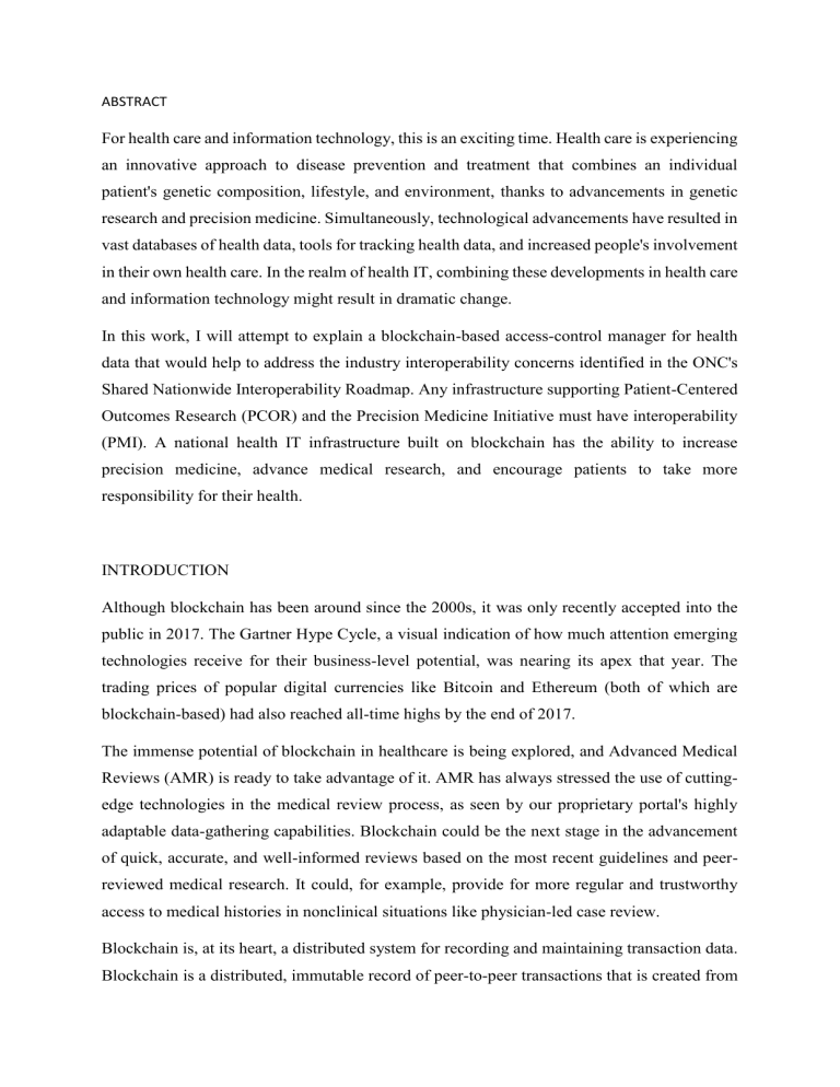 Blockchain in Healthcare: Data Integrity & Interoperability