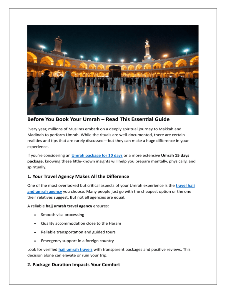 Umrah Pilgrimage Guide: Essential Tips & Planning