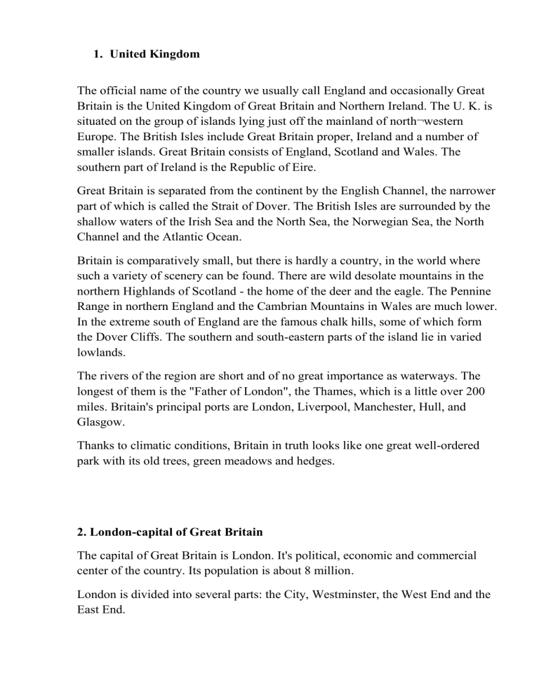 United Kingdom: Geography, Culture & London Guide