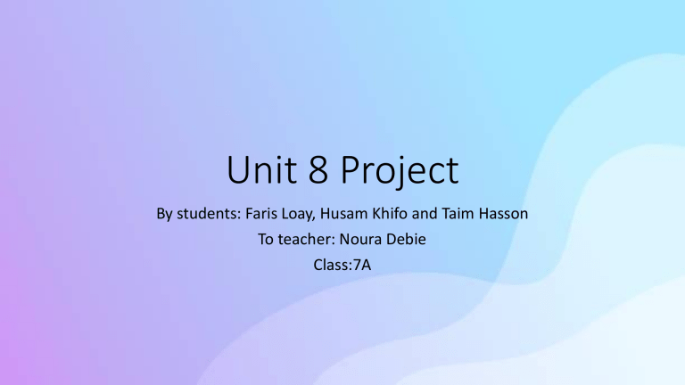 Unit 8 English Grammar & Vocabulary Presentation