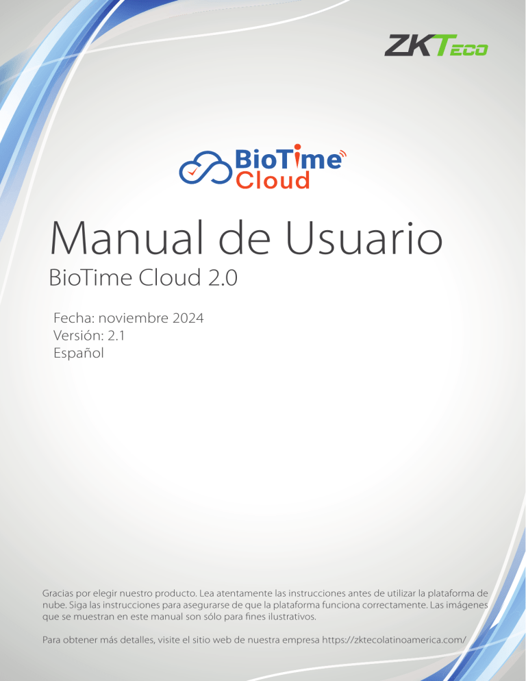 Manual de Usuario BioTime Cloud 2.0