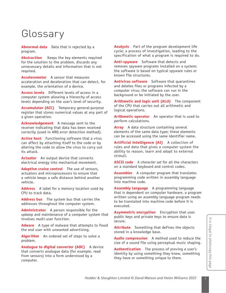 Computer Science Glossary: Key Terms & Definitions