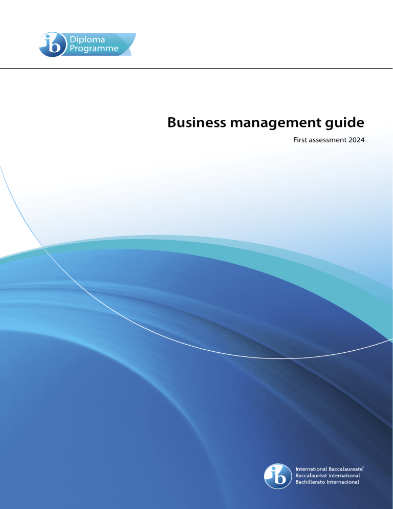 Business Management Guide - IB Diploma Programme