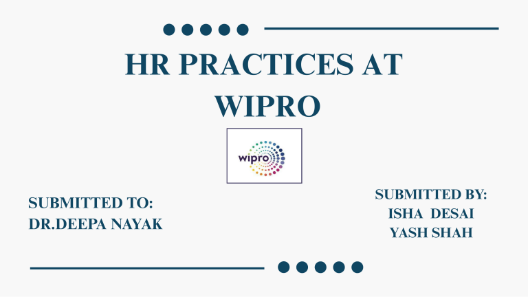 Wipro HR Practices: Recruitment, Training, & Compensation