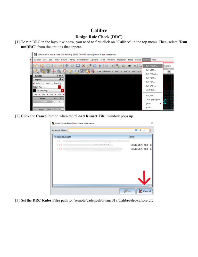 Calibre DRC, LVS, PEX Tutorial