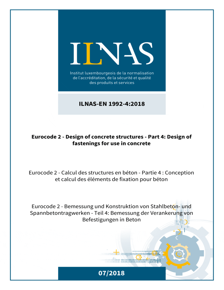 EN 1992-4: Design of Concrete Fastenings