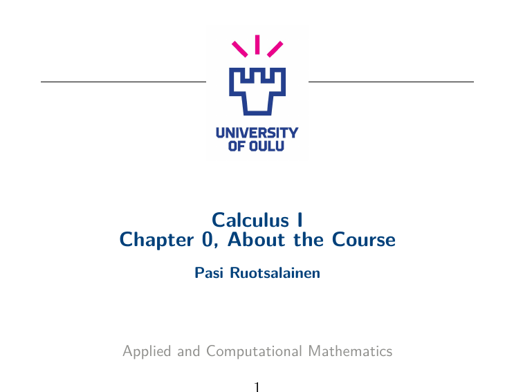Calculus I: Sets, Notations, and Course Overview