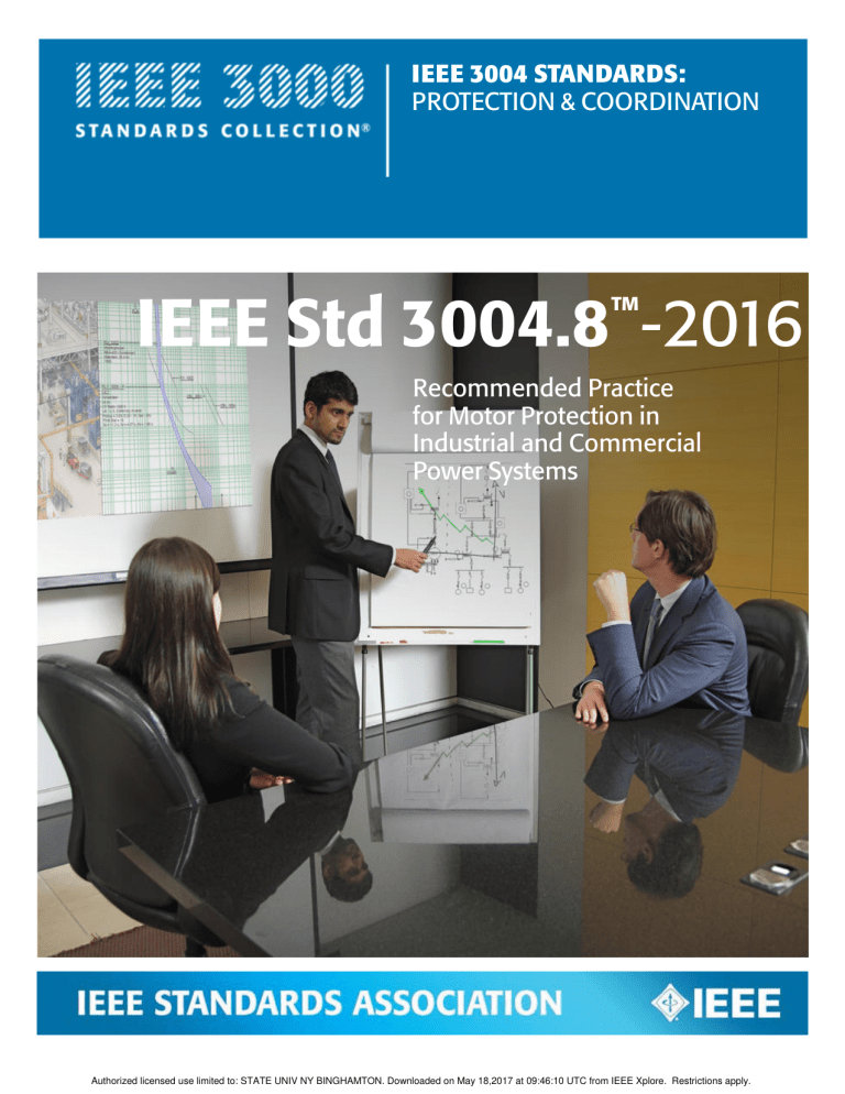 IEEE Motor Protection: Industrial & Commercial Power Systems
