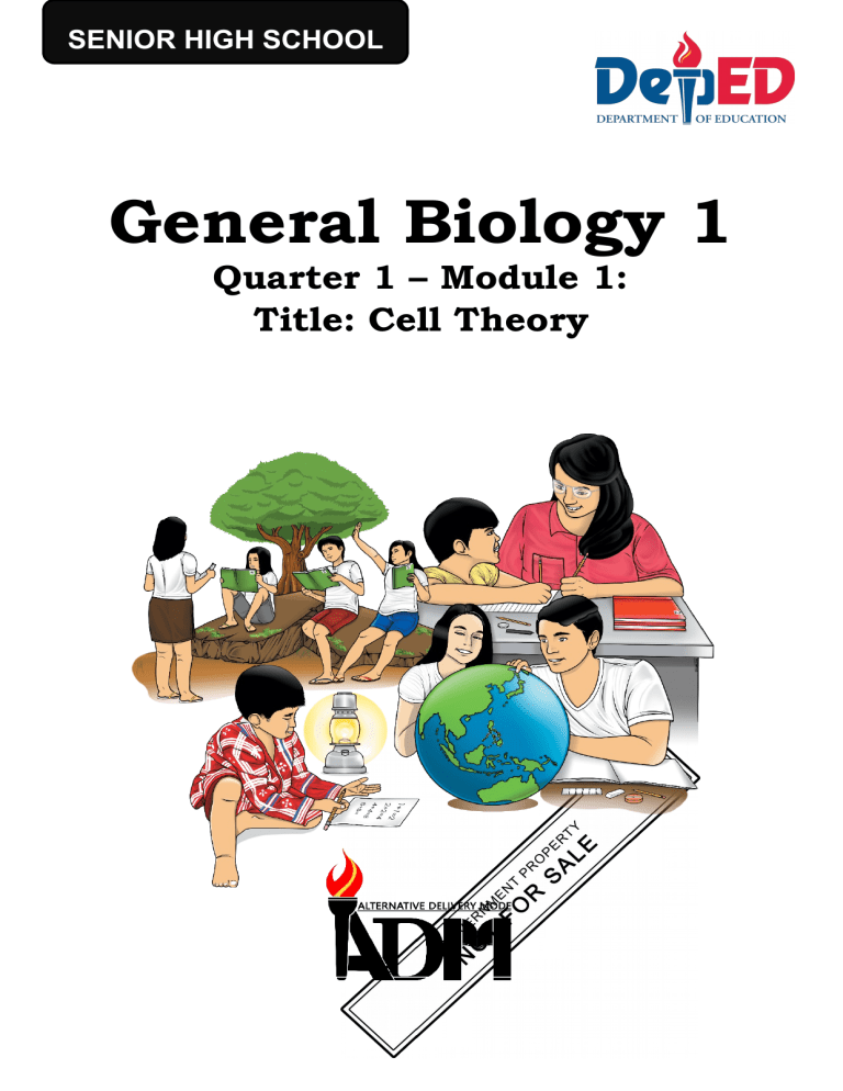 Cell Theory: General Biology 1 Module for Senior High