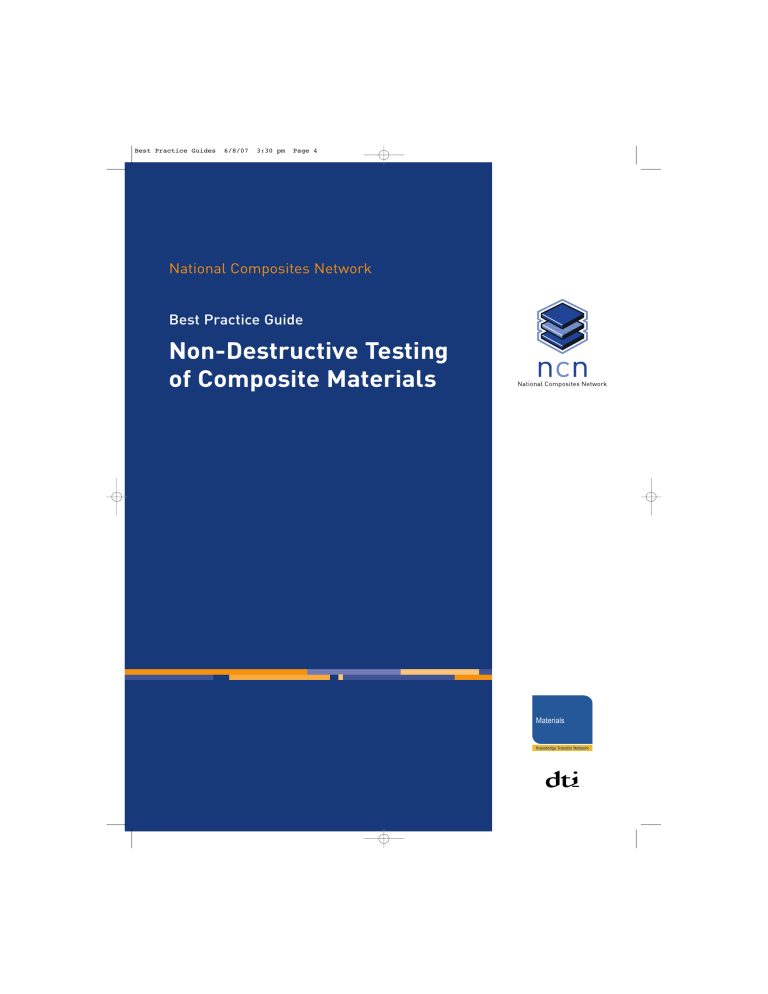 NDT of Composite Materials: Best Practice Guide