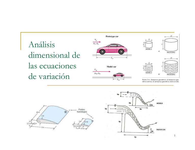 Análisis Dimensional de Ecuaciones de Variación