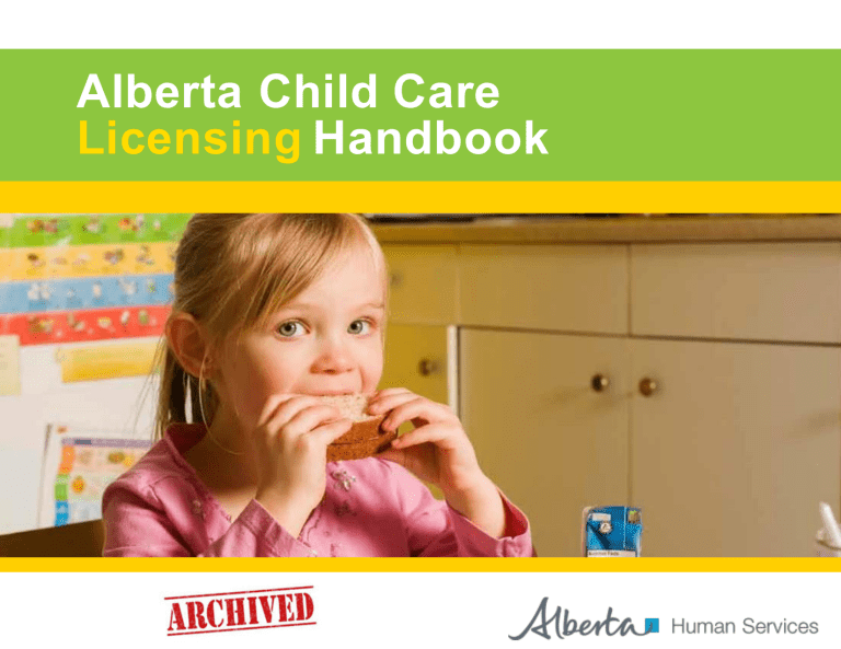 Alberta Child Care Licensing Handbook