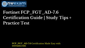 Fortinet FCP_FGT_AD-7.6 Certification Study Guide
