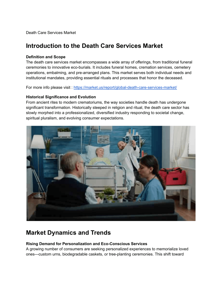 Death Care Services Market Analysis & Trends