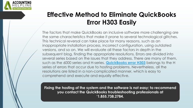 Fix QuickBooks Error H303: Easy Troubleshooting Guide