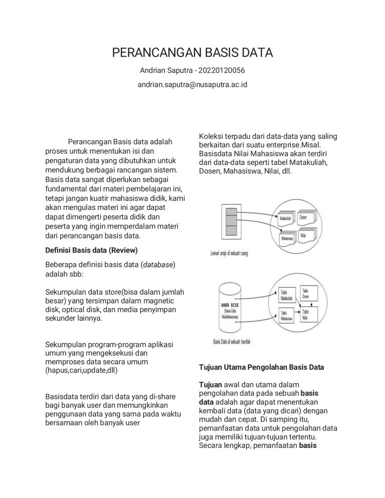 Presentasi Perancangan Basis Data
