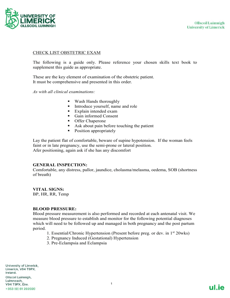 Obstetric Exam Checklist: A Comprehensive Guide