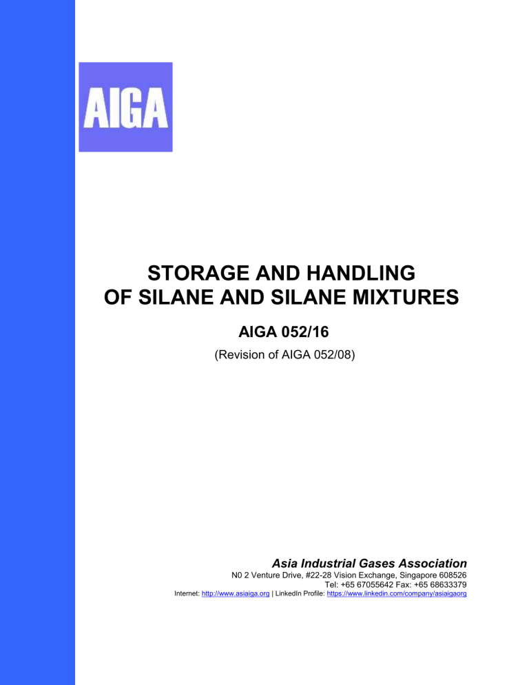 Silane Storage & Handling Guidelines - AIGA