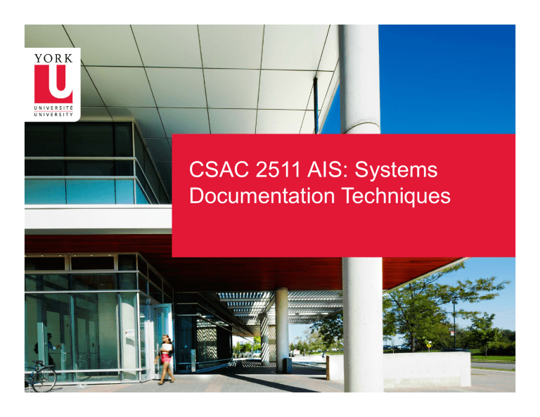 Systems Documentation Techniques: DFDs, Flowcharts, BPMN