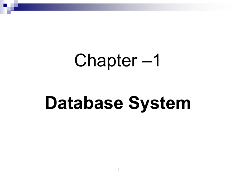 Database Systems: Introduction & Concepts