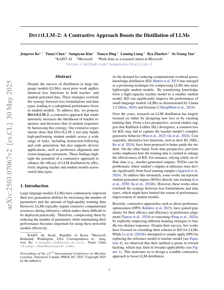 D ISTI LLM-2: Contrastive LLM Distillation