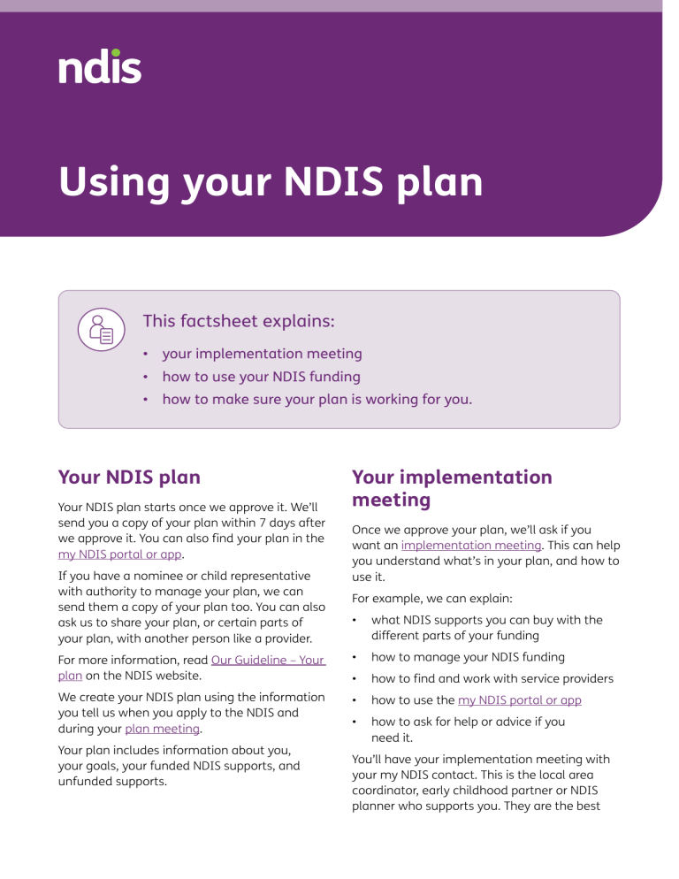 Using Your NDIS Plan: A Comprehensive Guide