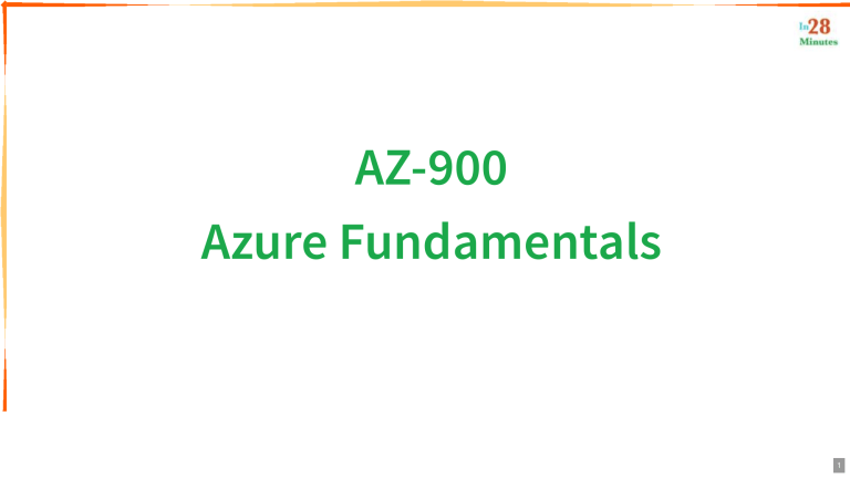AZ-900 Azure Fundamentals Course: Cloud Computing Basics