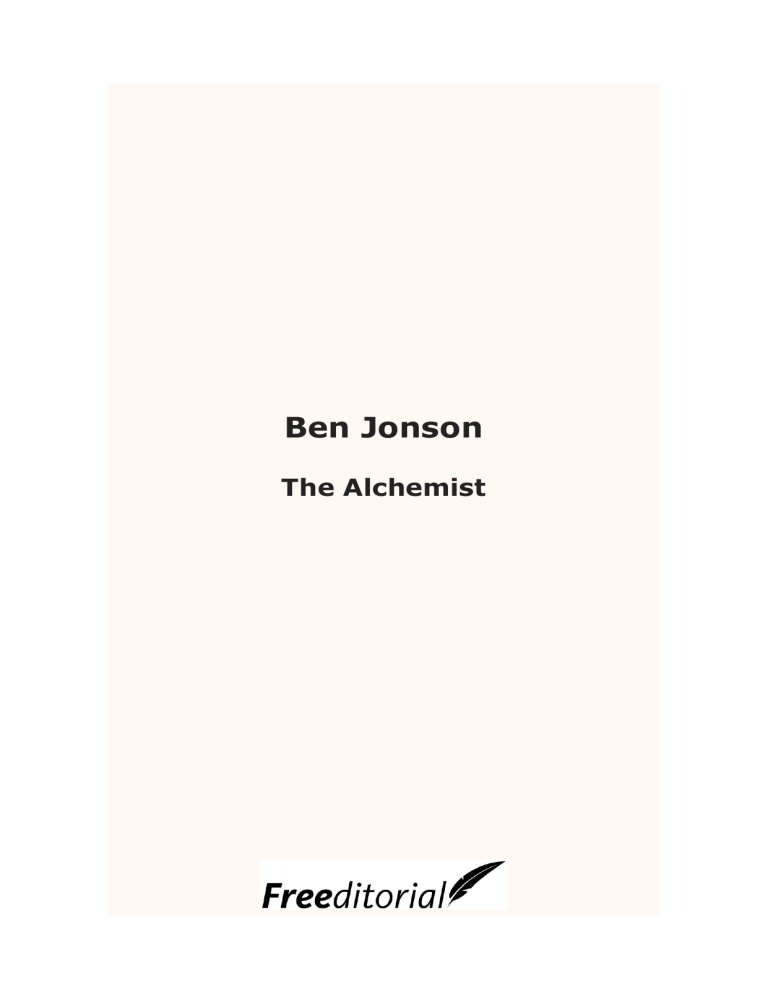 Ben Jonson's The Alchemist: An Introduction