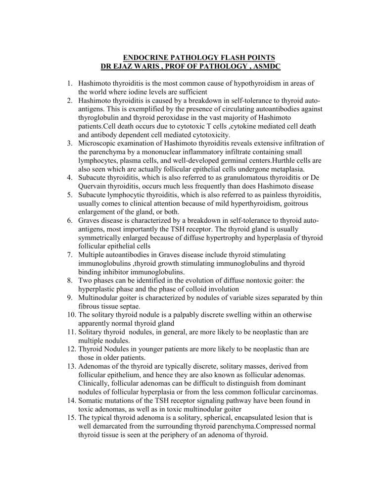 Endocrine Pathology Flash Points: Key Concepts