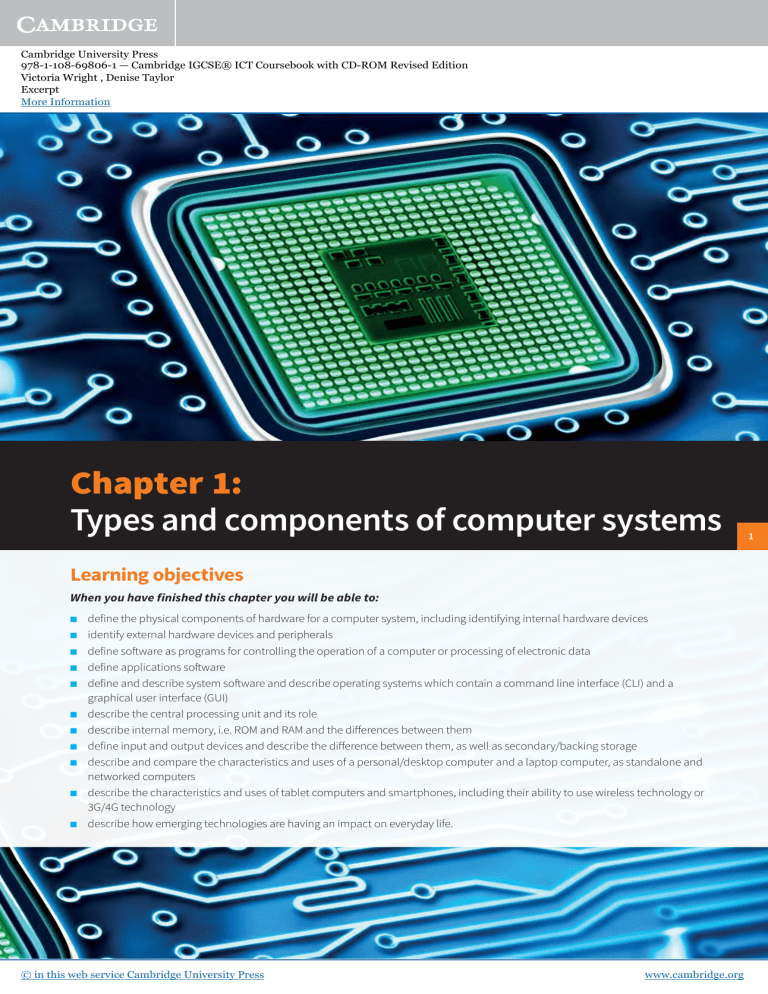 Cambridge IGCSE ICT: Computer Systems, Hardware & Software Basics