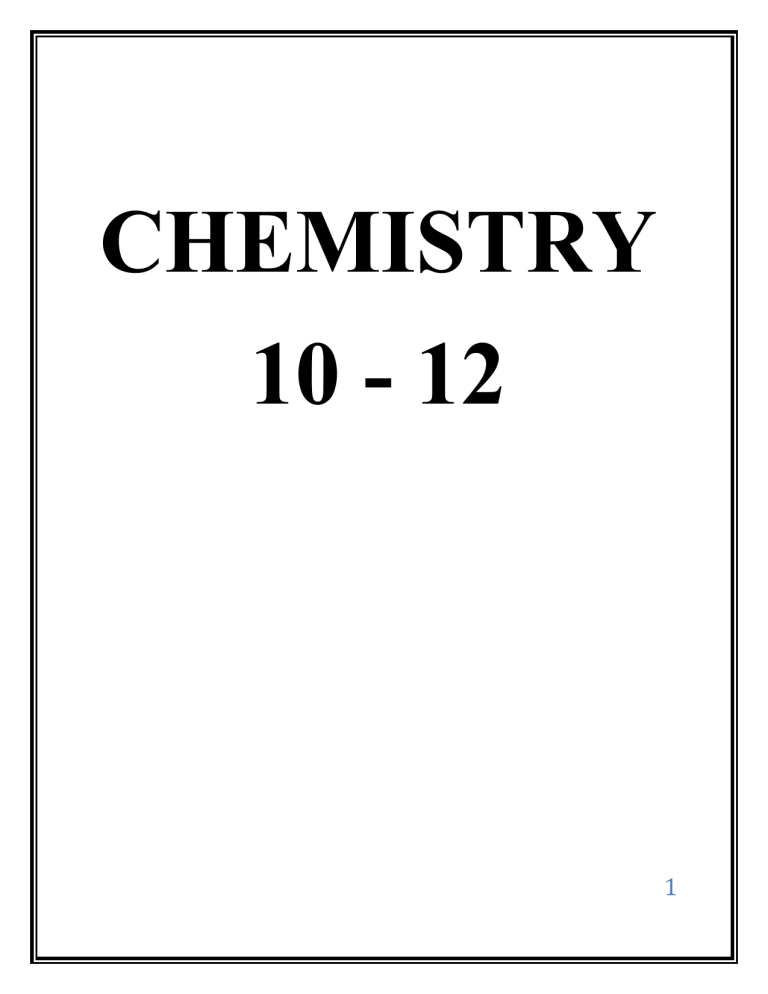 Chemistry: Matter, States, and Changes - High School Textbook