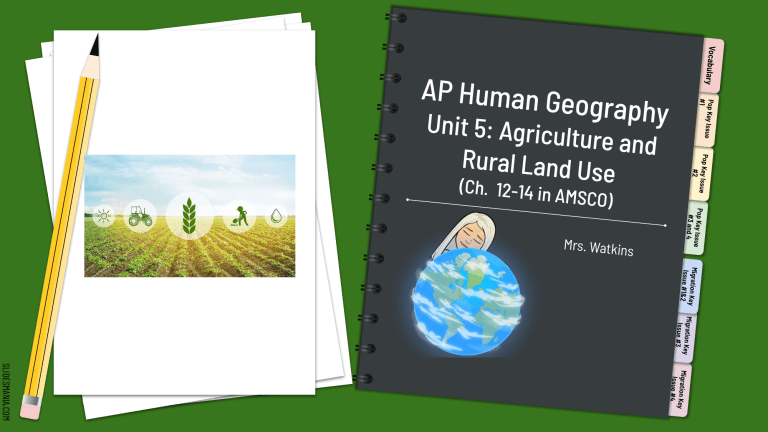 AP Human Geography: Agriculture & Rural Land Use