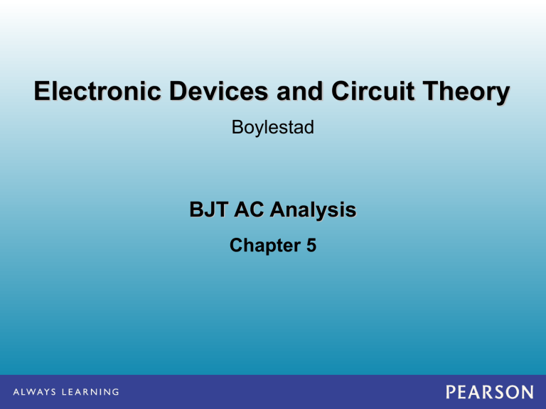 BJT AC Analysis: re & Hybrid Models | Chapter 5 Summary