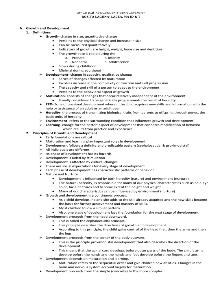 Child & Adolescent Development: Growth, Stages, Theories