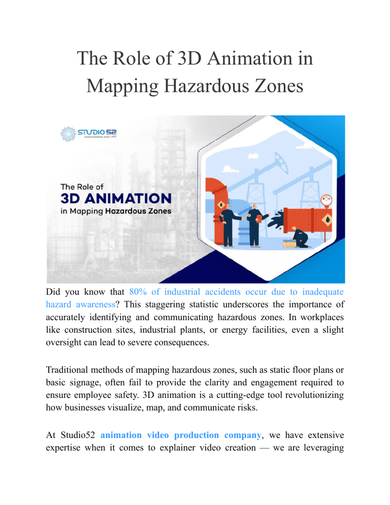 3D Animation for Hazardous Zone Mapping | Safety & Compliance